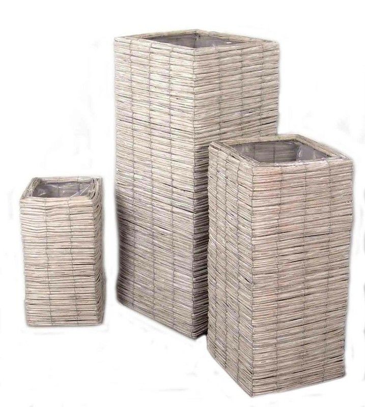 Macetero de mimbre grande bamb112 — Dbambu