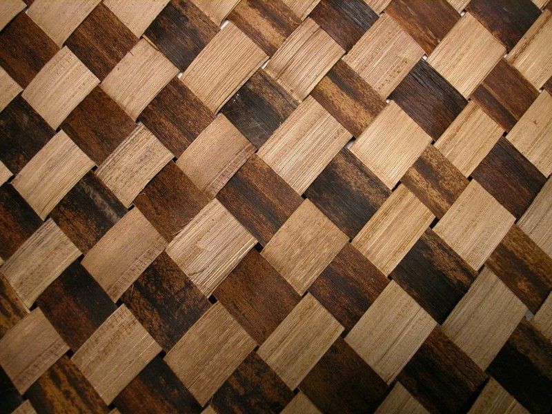 Panel de Abaca Cuadros Natural/Oscuro 149930 — Dbambu