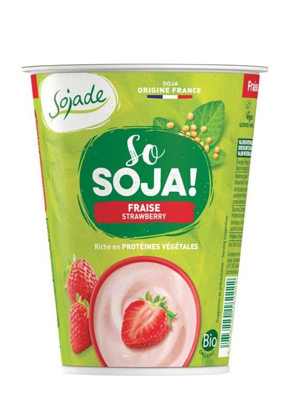 Deliciosos Yogures vegetales de soja con fresas. Un apetitoso toque ...